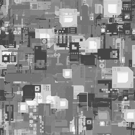 4k Tech City Displacement Map Texture For 3d Modelling Stock