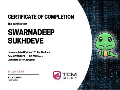 Python Cybersecurity Tcmsecurity Professionaldevelopment