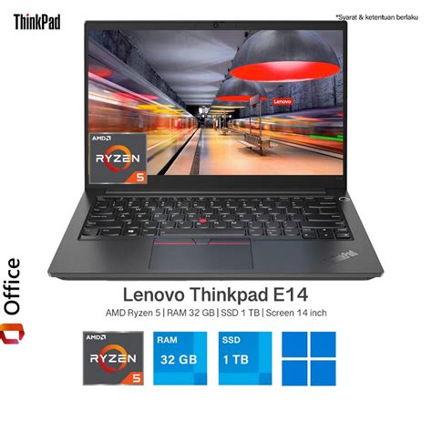Jual Laptop Gaming Lenovo Thinkpad E Amd Ryzen U Ram Gb Ssd Tb Layar Inch