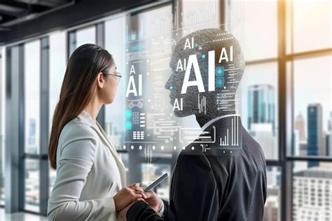 woman interacting with an ai interface in an urban environment