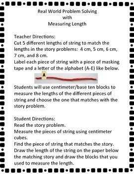 Measuring Length To Problem Solve By MrsAColwell TpT