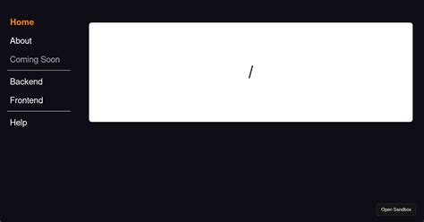 react side navigation codesandbox
