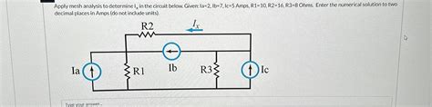 solved apply mesh analysis to determine ix ﻿in the circuit