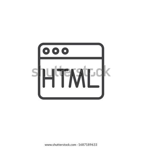 Html Code Line Icon Programming Coding Stock Vector Royalty Free 1687189633 Shutterstock