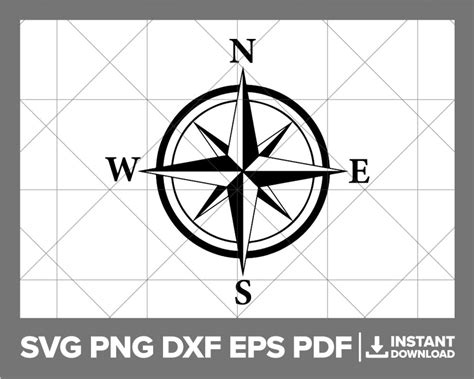 Compass Svg Compass Rose Png Nautical Compass Dxf North South East