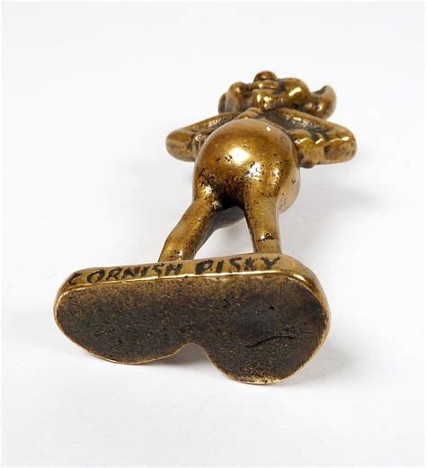 Antique Elpec Lloyd Pascal Birmingham Brass 3 High Cornish Lucky Pisky