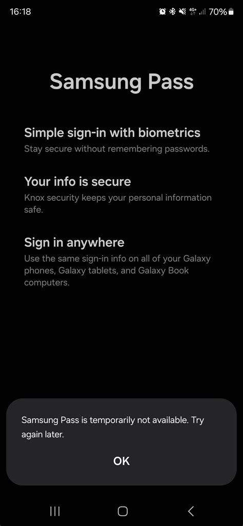 Samsung Pass Problem Page 3 Samsung Community