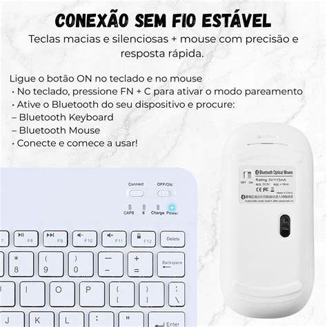 Kit Teclado Mouse Bluetooth … Shopping Do Inter