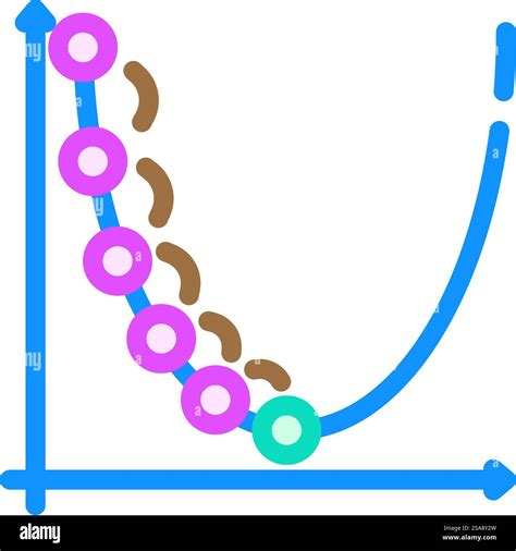 Gradient Descent Algorithm Color Icon Vector Gradient Descent