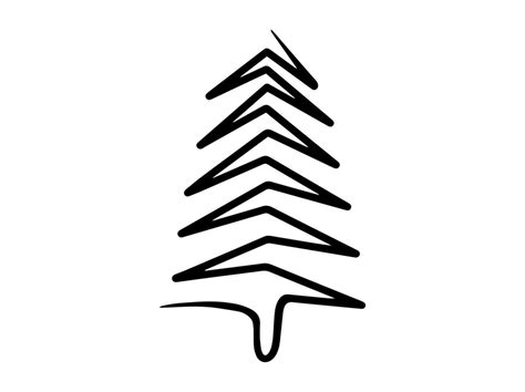 Christmas Tree Line Art 34319926 Vector Art At Vecteezy