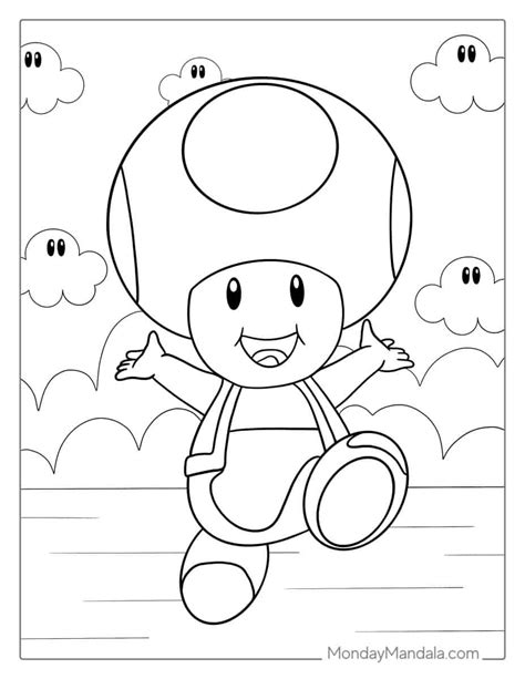24 Toad Coloring Pages Free Pdf Printables