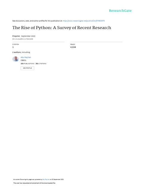 The Rise Of Python Pdf Python Programming Language Data