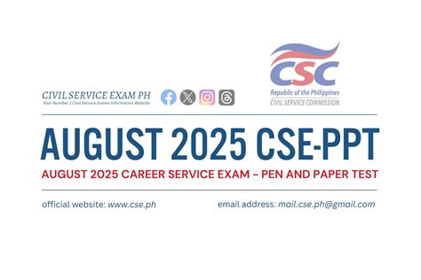 Upcoming Exams Civil Service Exam Ph