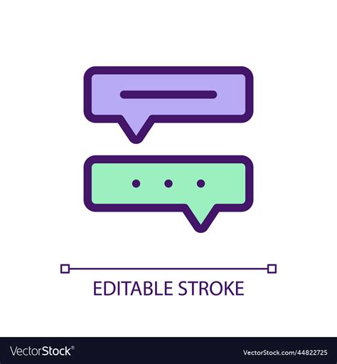 Communication With Chat Bot Pixel Perfect Rgb Vector Image