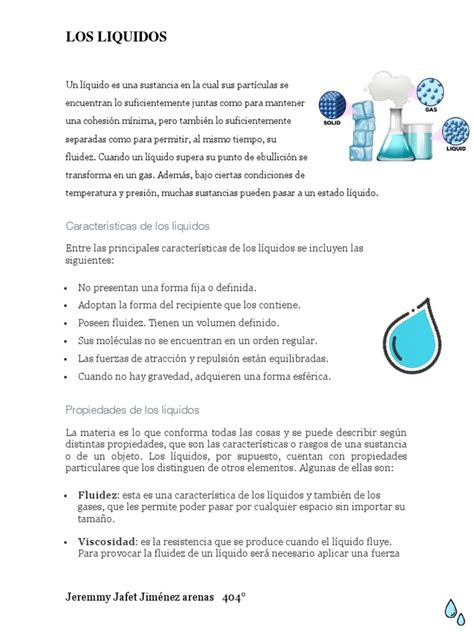 Propiedades De Los Liquidos Descargar Gratis Pdf Líquidos Gases