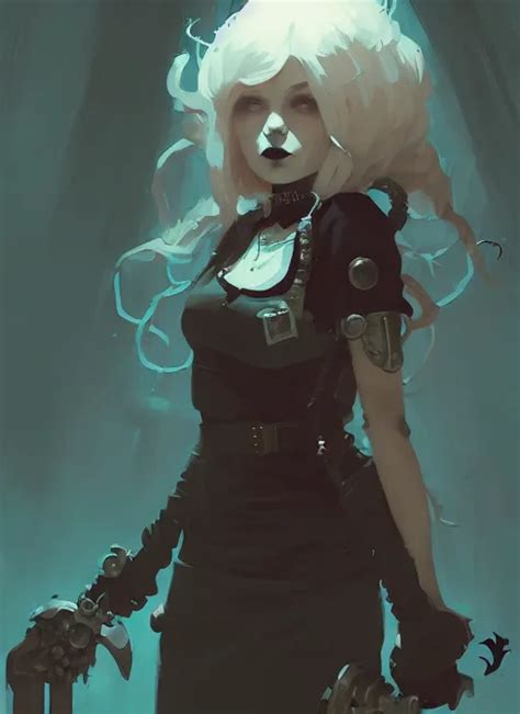 Portrait Of Cute Gothic Psyker Girl Chained Warhammer Stable Diffusion
