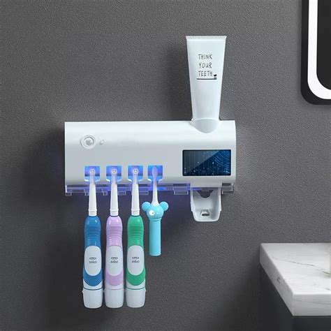Uv Toothbrush Multifunction Storage Box White Brushing Teeth