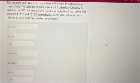 The Program Takes Two Input Arguments And Assigns