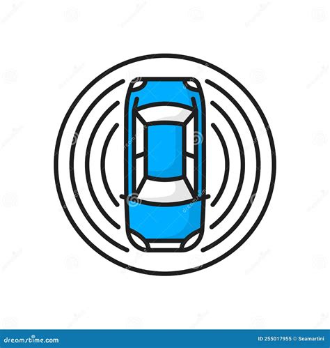 autonomous car self driving driverless vehicle stock vector