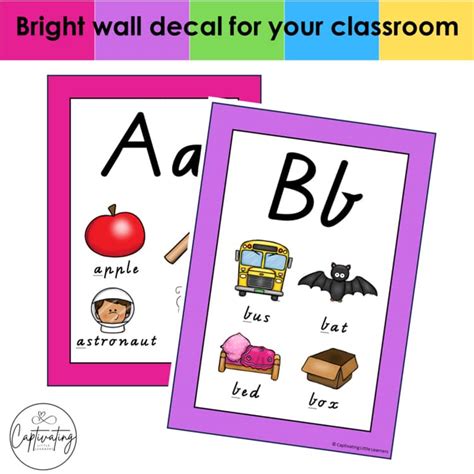 Alphabet Posters Vic Modern Cursive Font By Captivating Little Learners