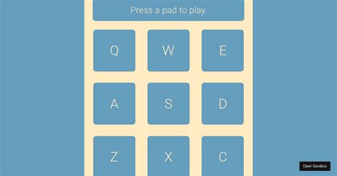 Drum Machine Codesandbox