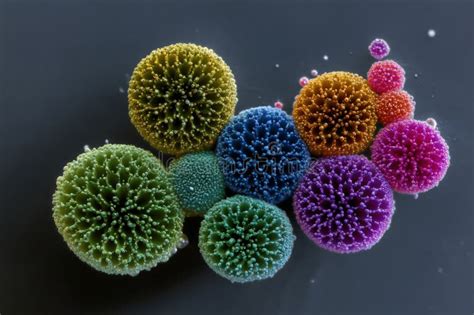 Bacterial Colonies Exhibiting Vibrant Colors And Intricate Structures