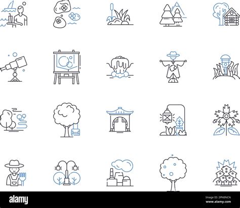 Smart Garden Outline Icons Collection Smart Garden Automated