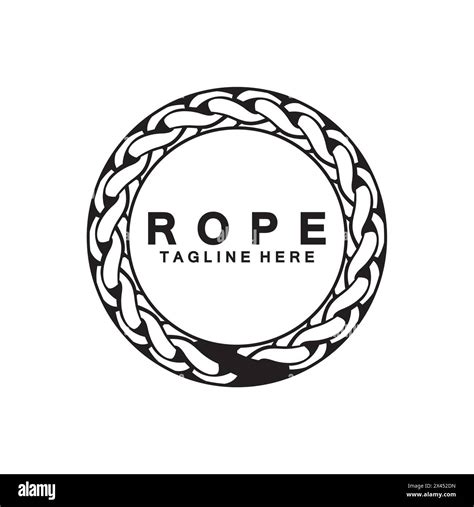 Round Circle Rope Icon Symbol Vector Isolated On White Background Stock