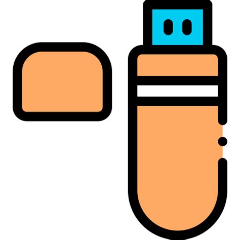 Usb Detailed Rounded Lineal Color Icon