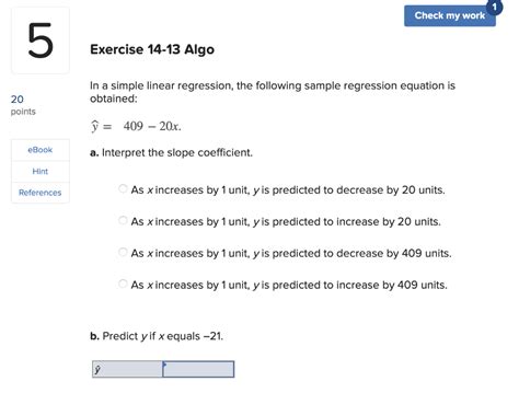 solved in a simple linear regression the following sample
