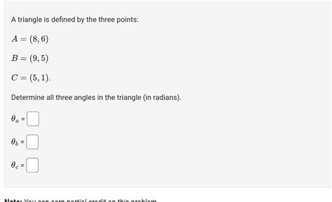 Solved A Triangle Is Defined By The Three Points Chegg