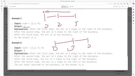 Leetcode 3028 Ant On The Boundary Java Youtube