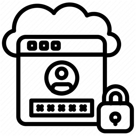 Cloud Authorization Data Authentication Security Safety Icon