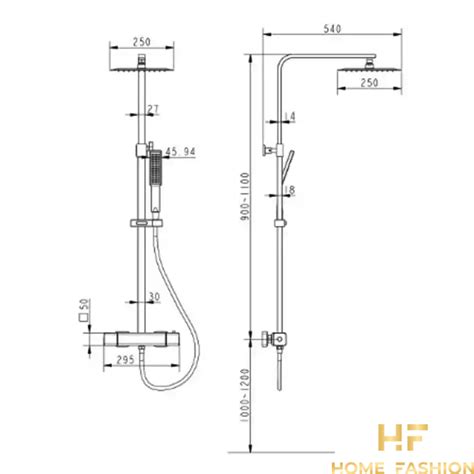 Душова система з термостатом Devit хром Hb Grd009 Купуйте вигідно в Home Fashion