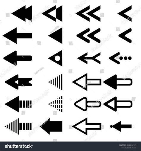 Arrow Icon Collection Arrow Vector Set Stock Vector Royalty Free 2248132515 Shutterstock
