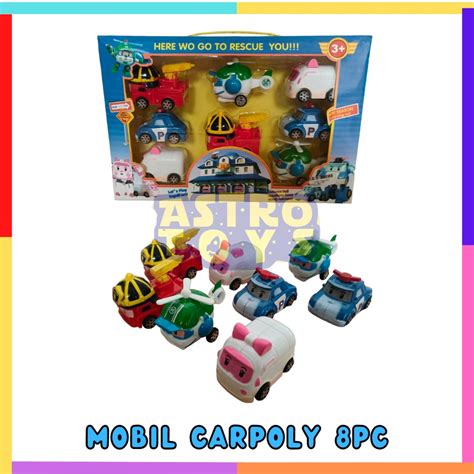 Robocar Poly Mini Car Toy Contents 8pc Shopee Malaysia