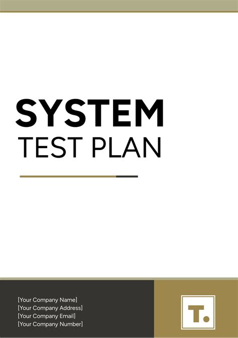 Free System Test Plan Template To Edit Online