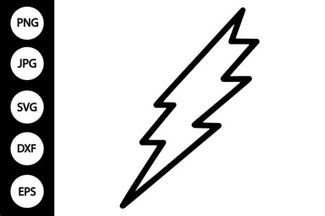 Outline Lightning Svg Graphic By Mydigitalart13 · Creative Fabrica