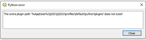 Windows QGIS Plugin Giving Path Error At Startup Geographic Information Systems Stack Exchange