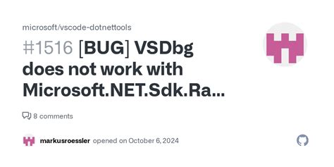 Bug Vsdbg Does Not Work With Microsoftnetsdkrazor Android