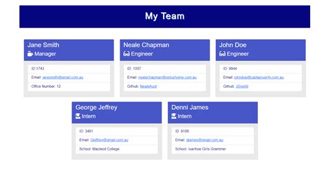 github nealeaust team profile generator
