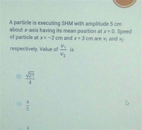 Answered A Particle Is Executing Shm With Amplitude 5 Cm About X Axis