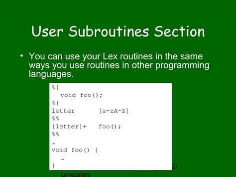 Lex And Yacc Ppt Ppt Programming Languages Computing