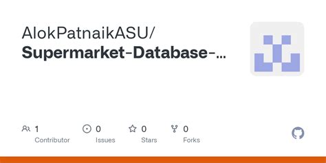 github alokpatnaikasu supermarket database managment systems