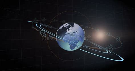 Image Of Qr Code Over Geometrical Shapes And Globe Copy Space Stock Illustration Illustration