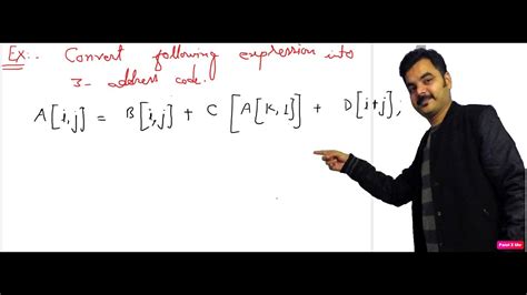 Example Of 3 Address Code For Arrays YouTube