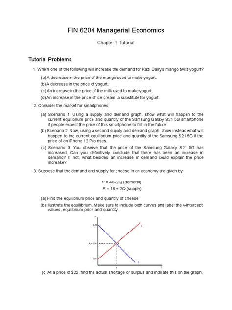 Me Ch 2 Tutorial Problems Pdf Economic Surplus Economic Equilibrium