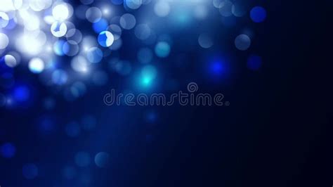 Particle Dark Blue Beautiful Glowing Bokeh Background Loop Stock