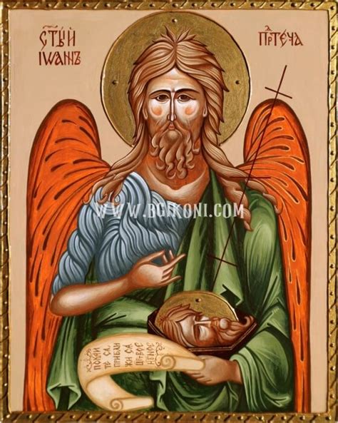 Икона на Свети Йоан Кръстител ръчно рисувана