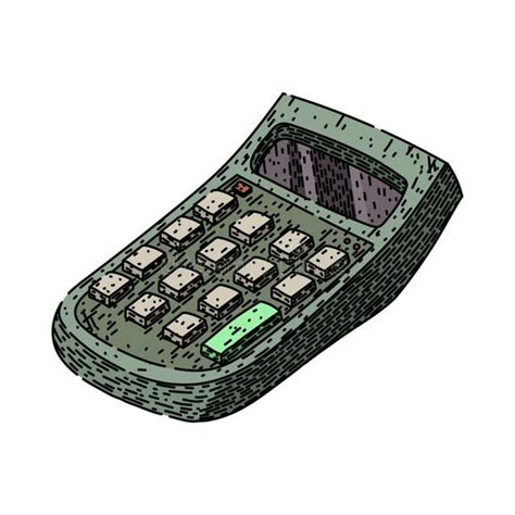 Multiplication Calculator Sketch Hand Drawn Vector Stock Illustration